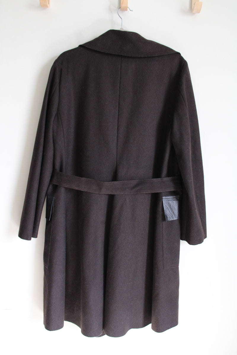NEW Etienne Aigner Espresso Wool Trench Coat – Jubilee Thrift