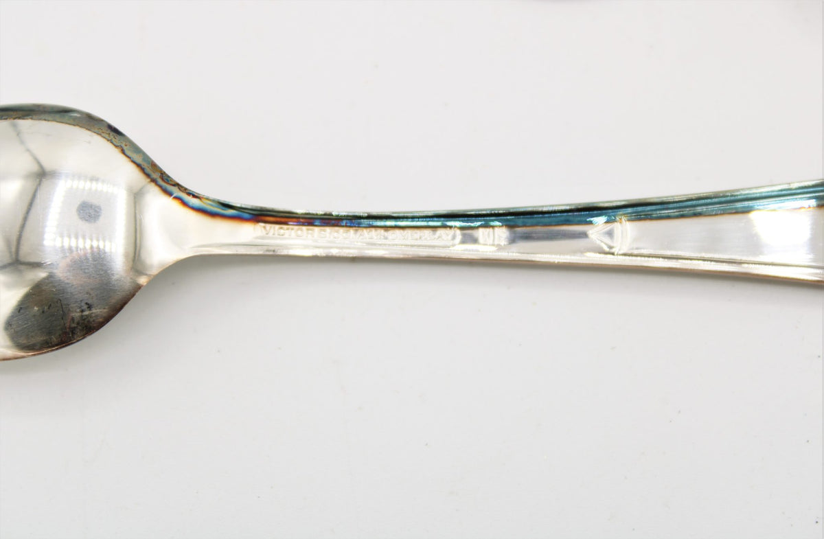 Vintage Victor S Co. Silver Overlay Spoon Set | 14 Pieces – Jubilee Thrift